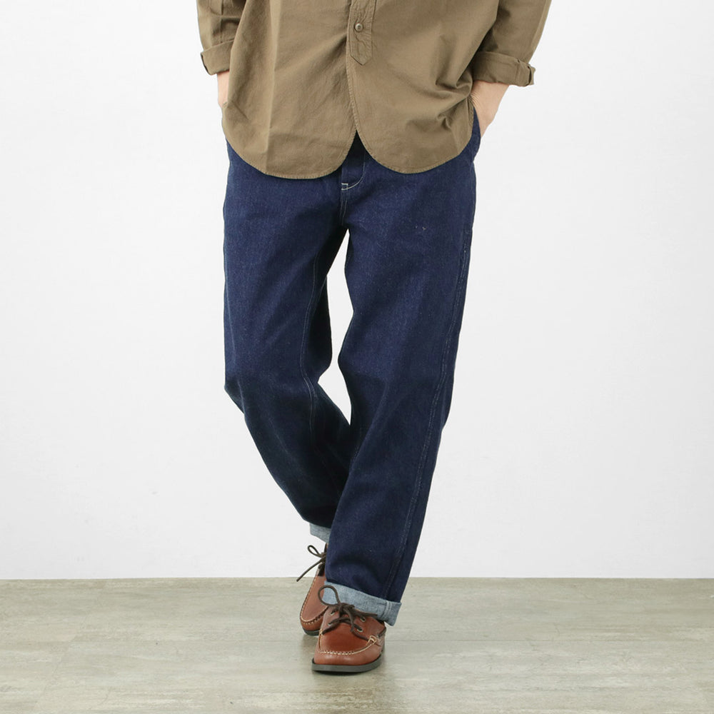 FOB FACTORY F0511 WW2 denim deck trousers, one wash