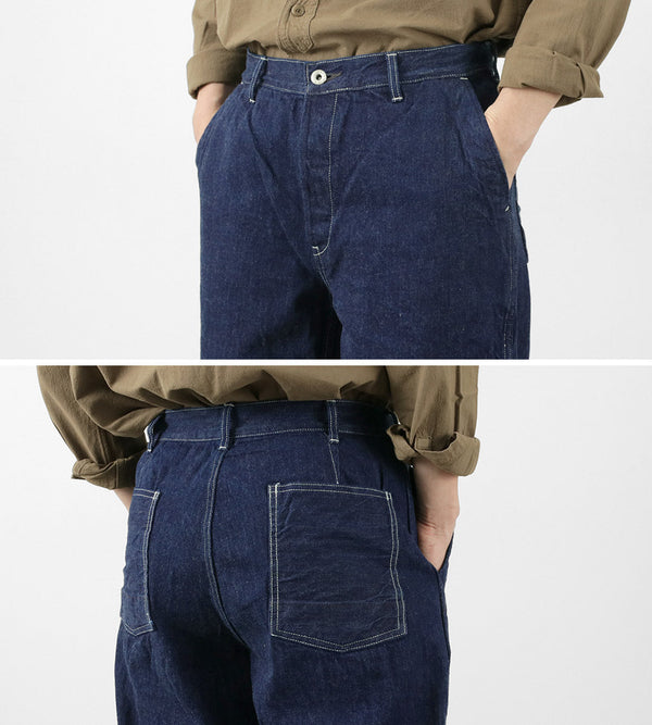 FOB FACTORY F0511 WW2 denim deck trousers, one wash