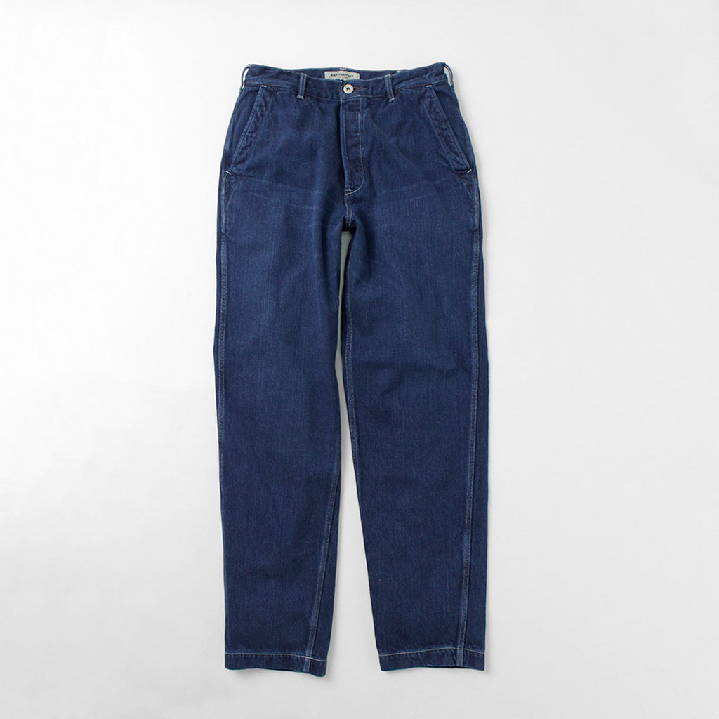 FOB FACTORY F0511 WW2 denim deck trousers, used finish