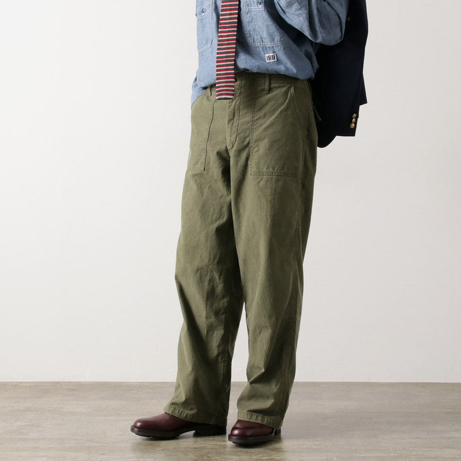 JAPAN BLUE JEANS / Bespoke Wide Baker Pants Sulphur-dyed Back Satin