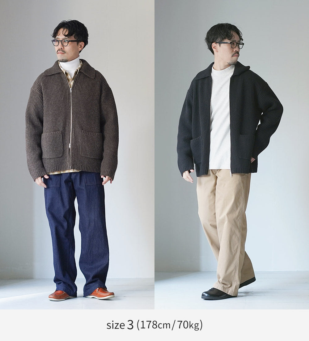 RYE TENDER / Jerome Jacket Full-Zip Knit Blouson