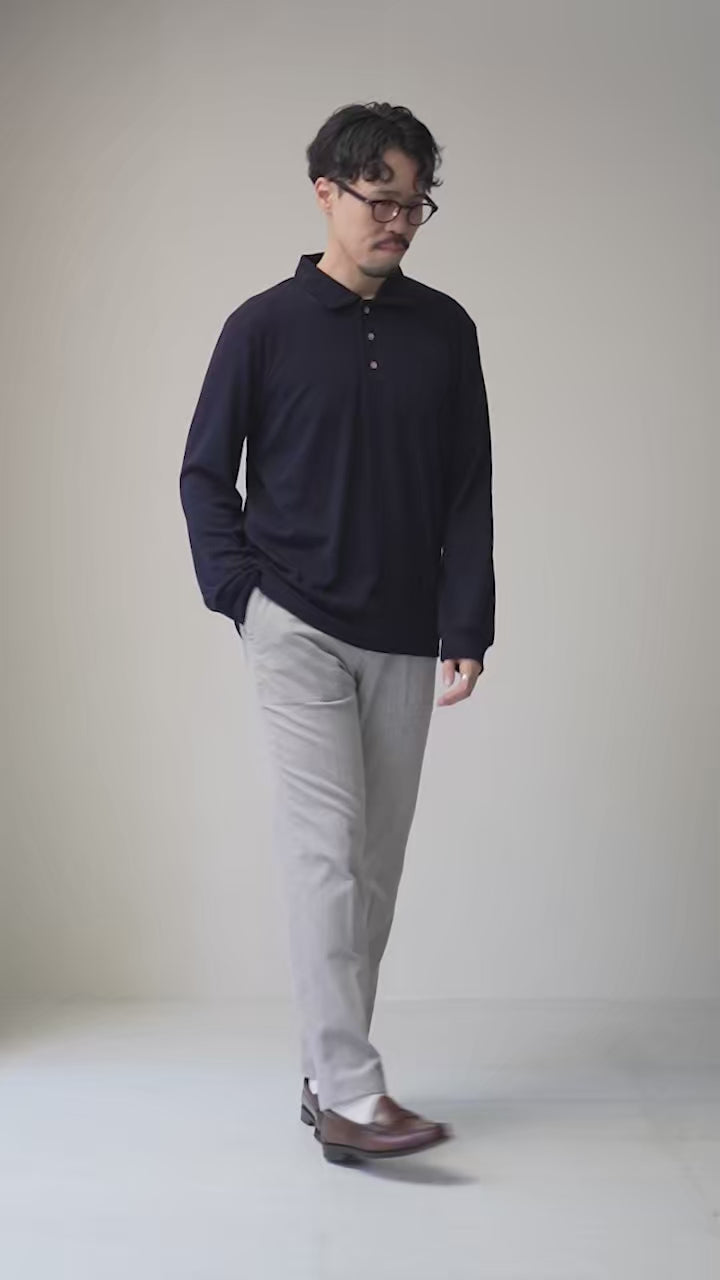 RE MADE IN TOKYO JAPAN / Dress Wool Knit Pullover Polo Shirt
