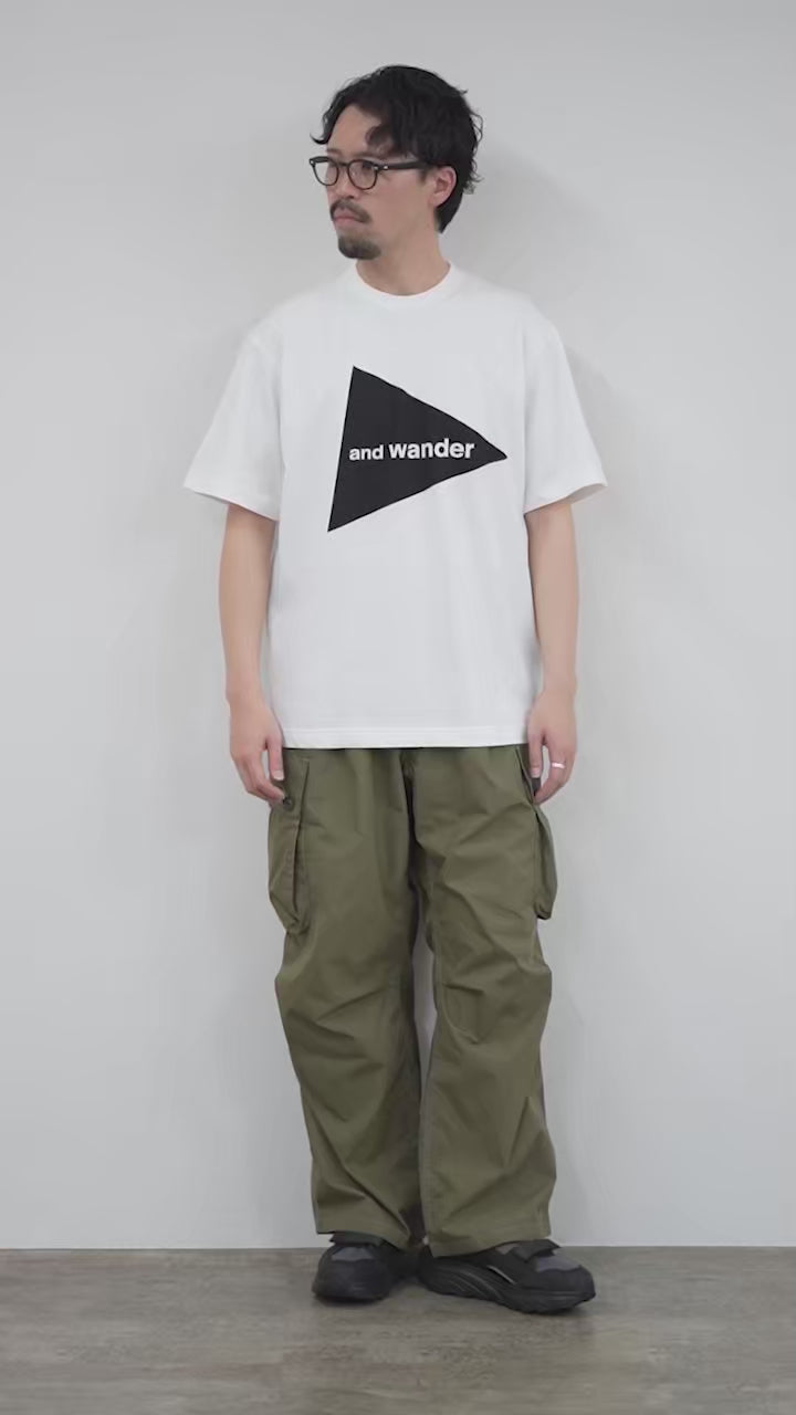 AND WANDER / Big Logo Short Sleeve Tee M T-Shirt