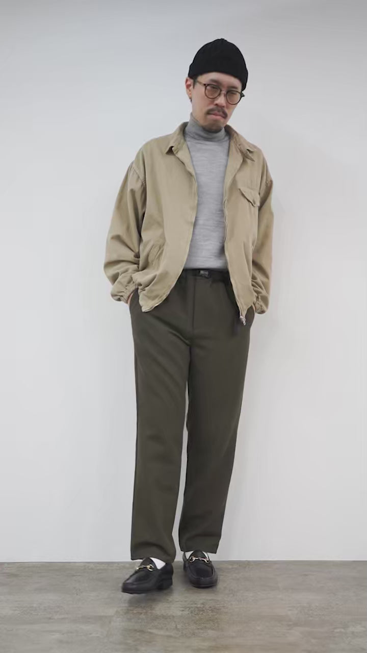 FUJITO / N.O.UN Beltless Pants Wool Serge