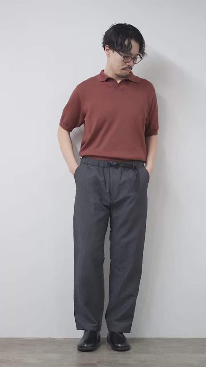 FUJITO / Linen Wool Tropical N.O.U.N Beltless Pants