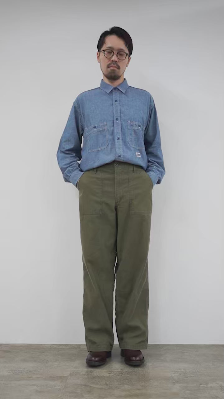JAPAN BLUE JEANS / Wide Baker Pants Sulphur-dyed Back Satin